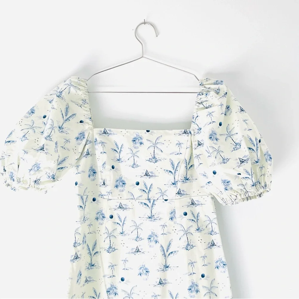 Shore | Dresses | Shore Size S Floral Puff Sleeve Dress Spring Summer ...